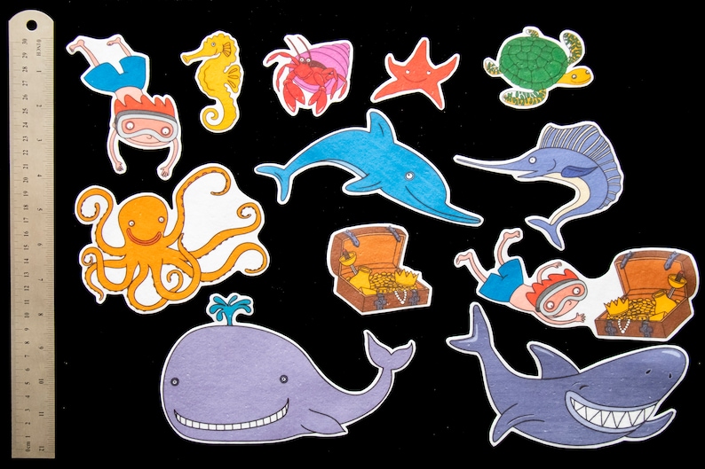 Way Down Deep in the Deep Blue Sea Felt Story Set - Etsy