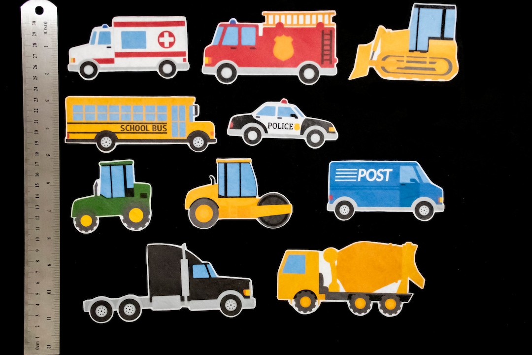 Vehicles Felt Set - Etsy