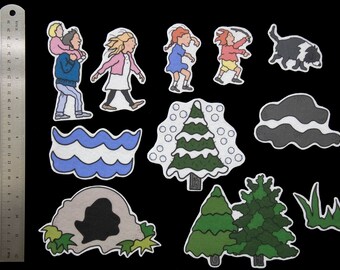 Going on a Bear Hunt Felt Board Story / Flannel Board Set/ Storytelling ...