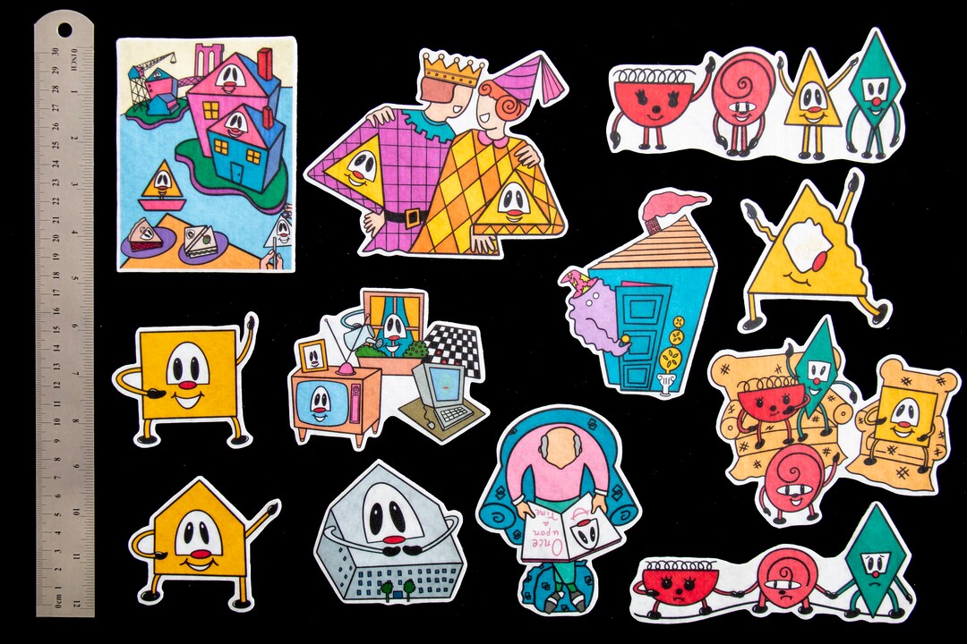 The Greedy Triangle Felt Story Set - Etsy