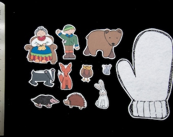 The Mitten Story - Felt Story - Etsy