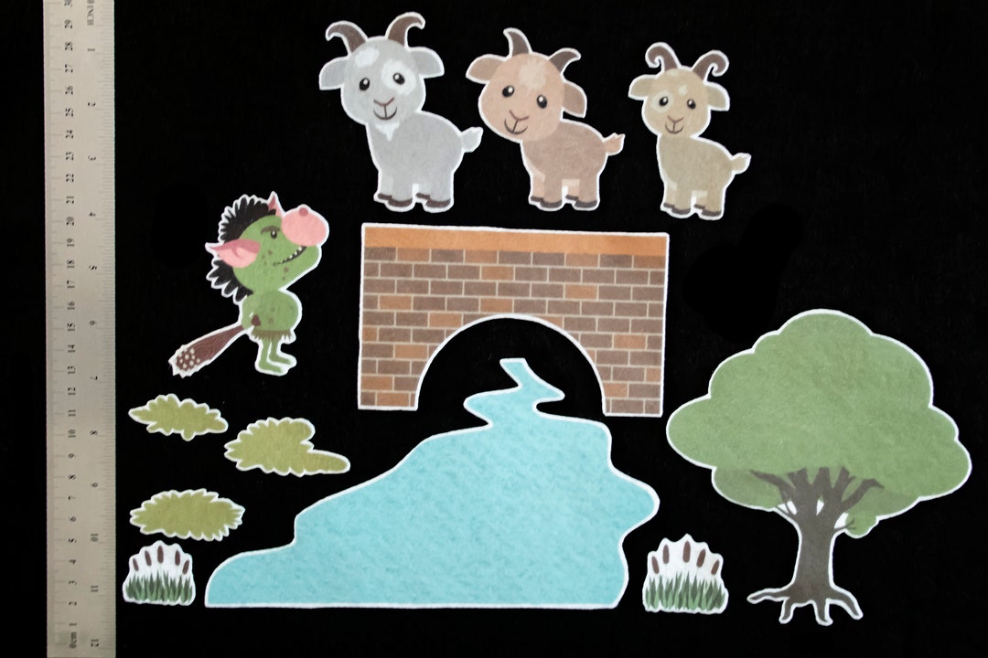 Billy Goats Gruff Felt Set - Etsy