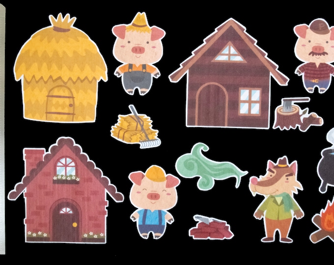 Three Little Pigs Felt Set - Etsy