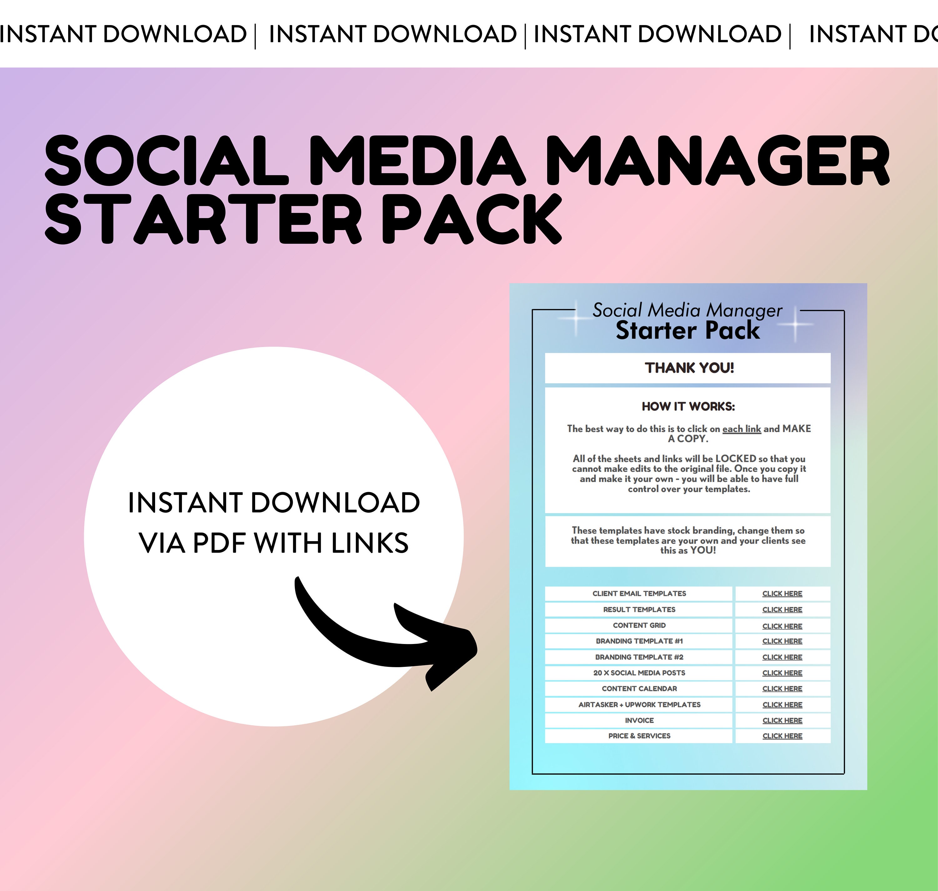 Social Media Manager Starter Pack - Etsy