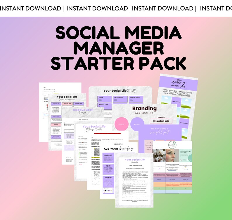 Social Media Manager Starter Pack - Etsy