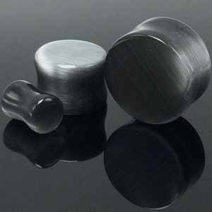 8G 2 PAIRS EAR PLUGS Organic Natural Stone 8G Ear Gauges Saddle Double ...