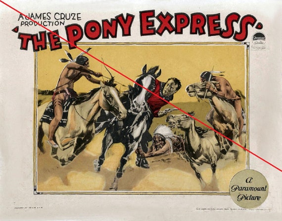The Pony Express Poster 1925 | Etsy