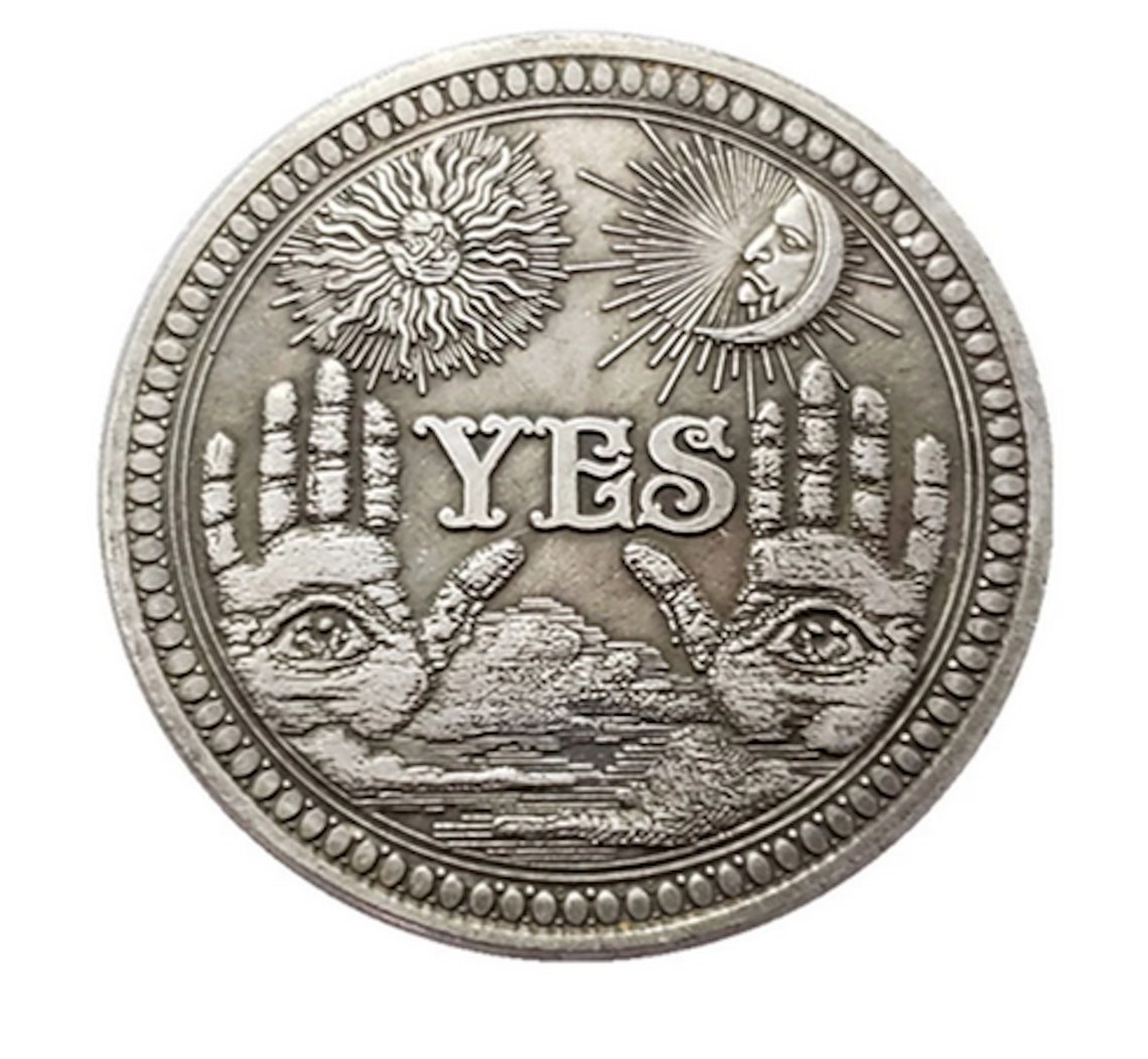 Yes or No Ouija Gothic Prediction Decision Coin. Comes in Plastic ...