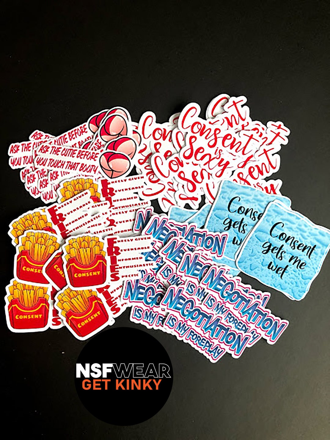 Consent 5 Glossy Sticker Pack - Feminism End Rape Culture Sexual Health ...