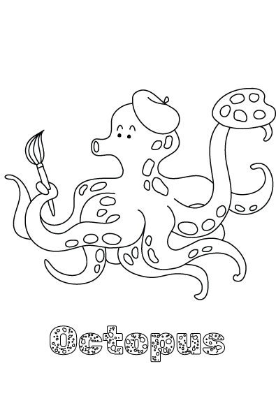 Kids Coloring Page Vector, Blank Printable Design for Children to Fill ...