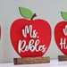 Personalized Wooden Teacher Apples, Classroom Decor, Teacher ...