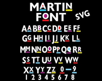 Martin Font Svg - Etsy