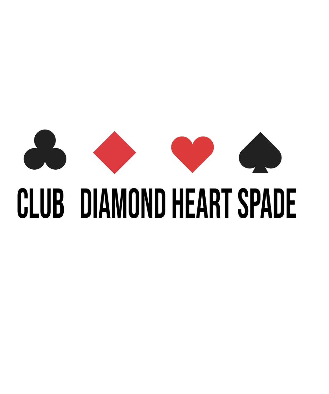 Club Heart Diamond Spade Individual Icons Playing Cards Svg - Etsy