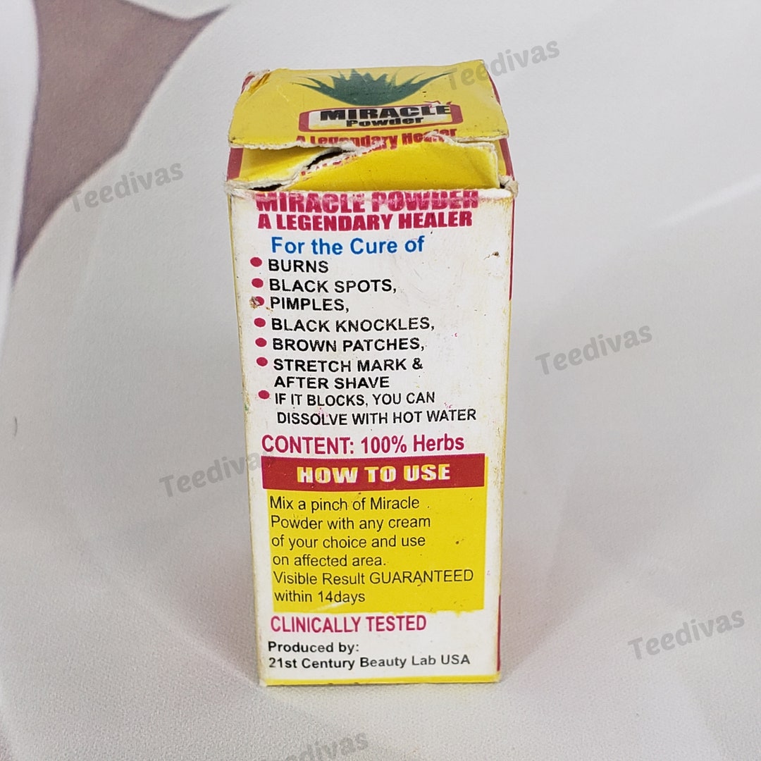 MIRACLE POWDER Skin Healer for Burns, Black Spots, Pimples, Black ...