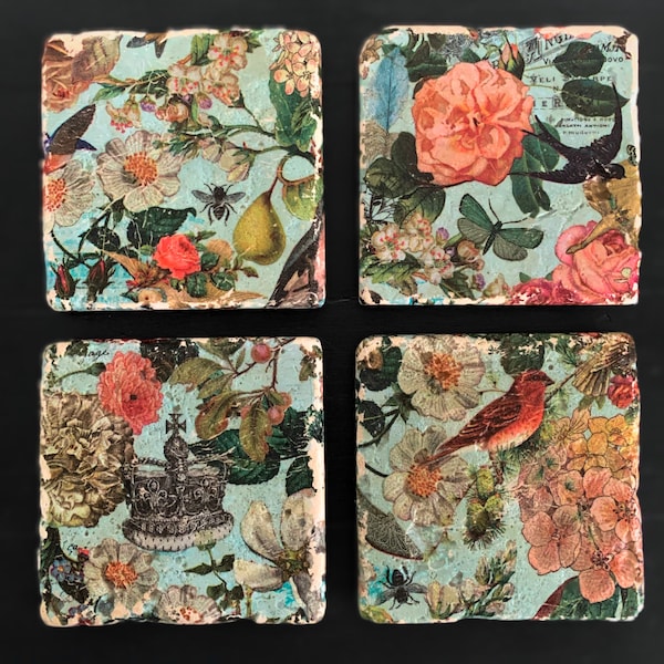 Decoupage Coasters - Etsy