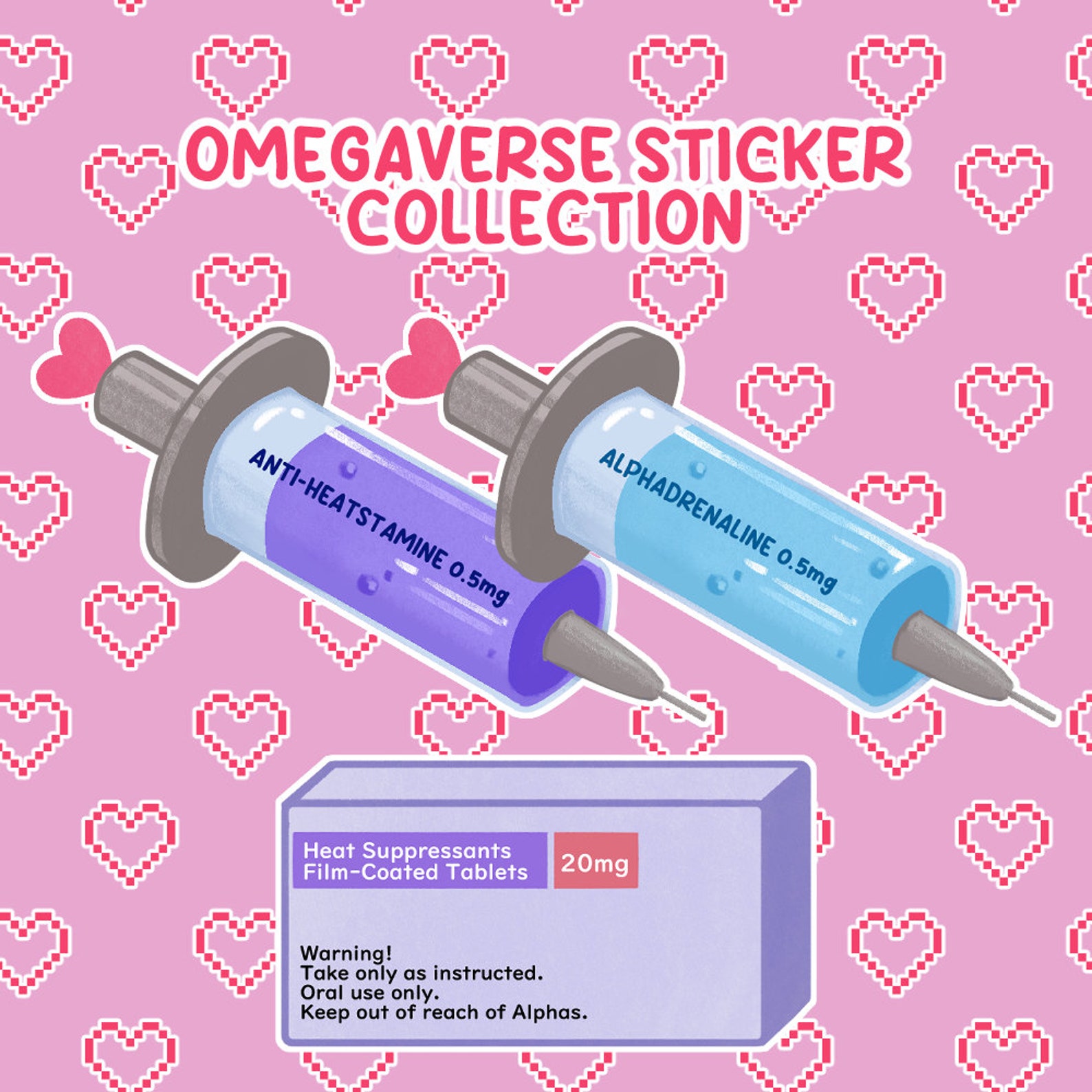 Omegaverse Medication Die Cut Stickers Yaoi BL Journal Planner ...