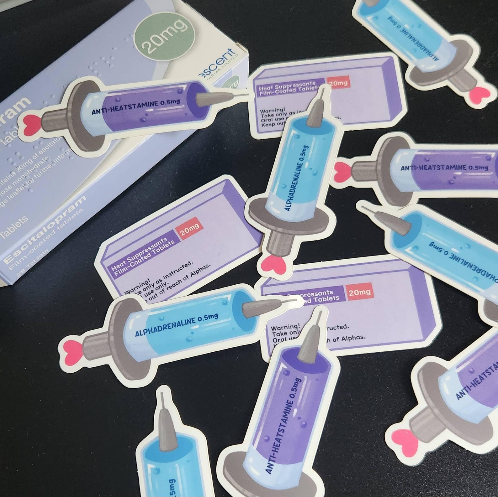 Omegaverse Medication Die Cut Stickers | Yaoi BL Journal Planner ...