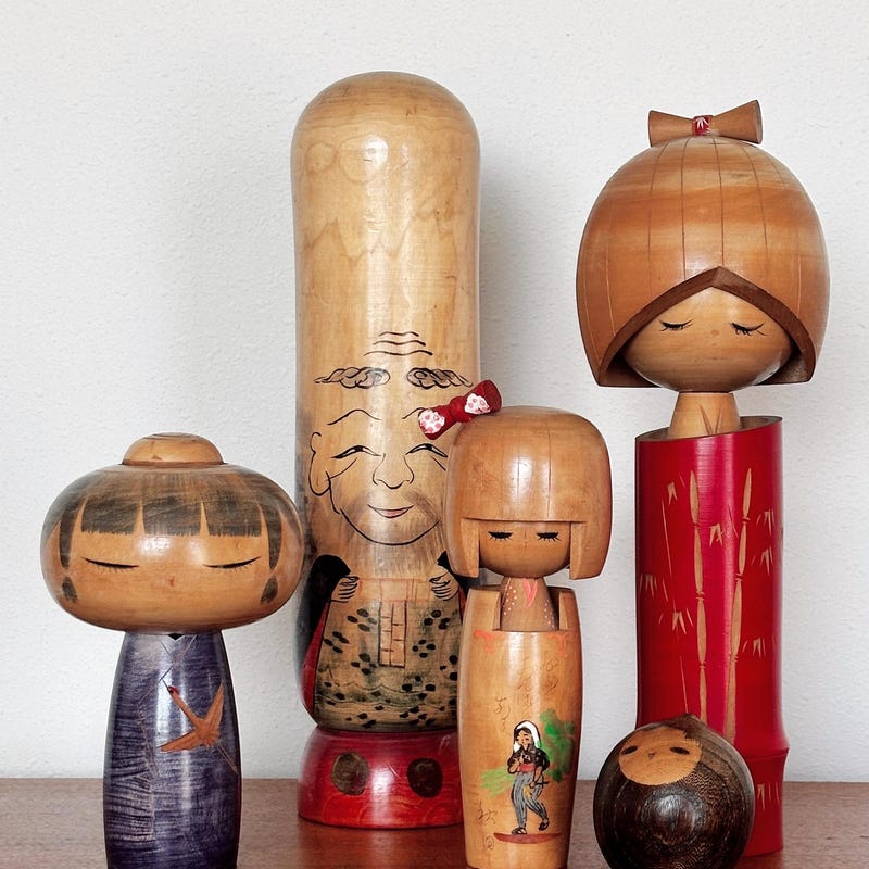 Vintage Kokeshi Modern - Etsy