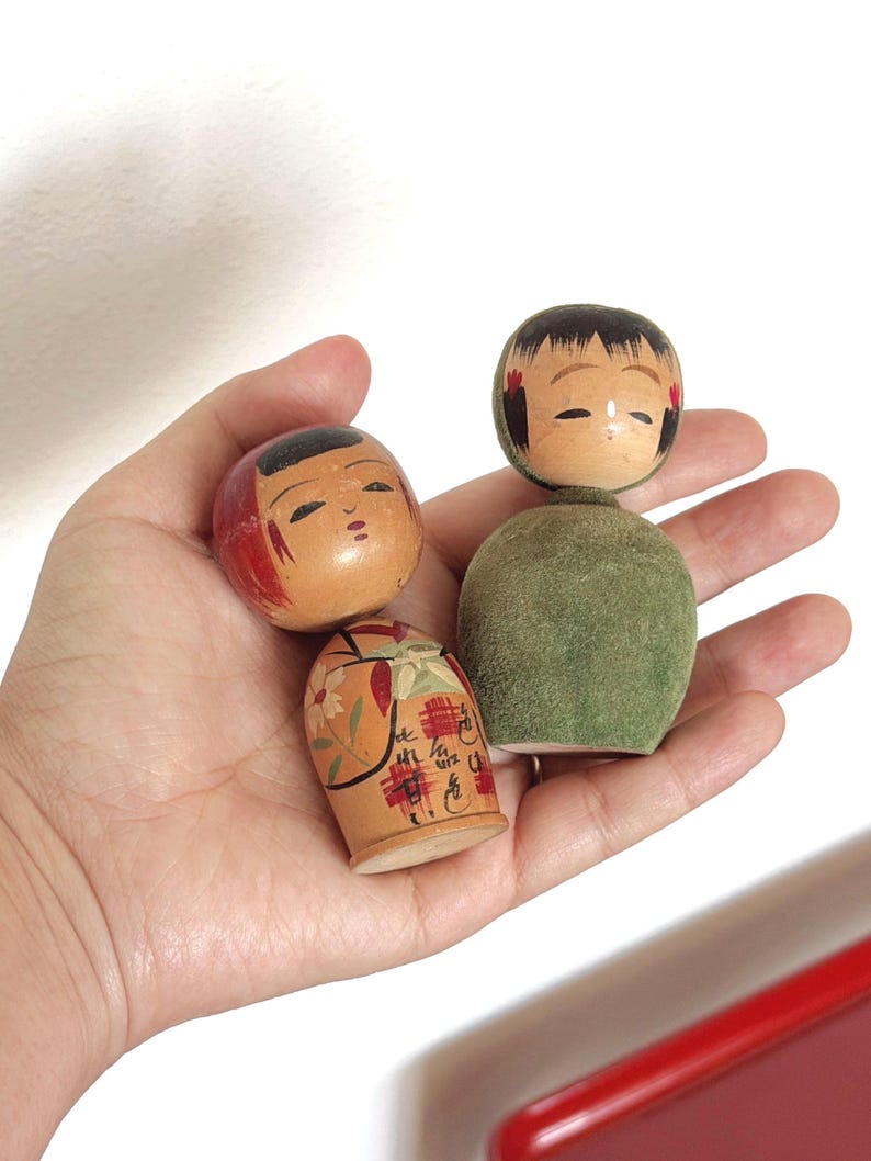 Mini Kokeshi Dolls Japanese Vintage Folk Art - Etsy