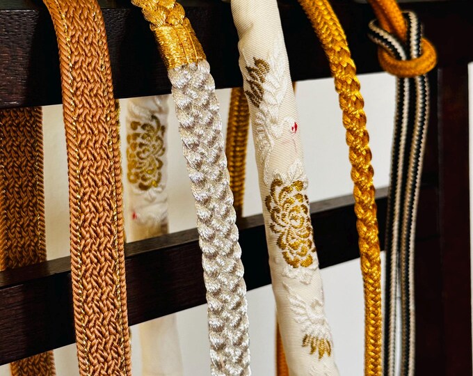 Japanese Vintage Obijime Strings Kimono Cord SET OF 5 - Etsy