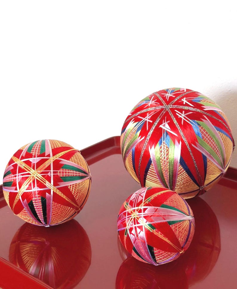Japanese Vintage Ehime Temari Balls Handy Crafts Home Decor Sold ...