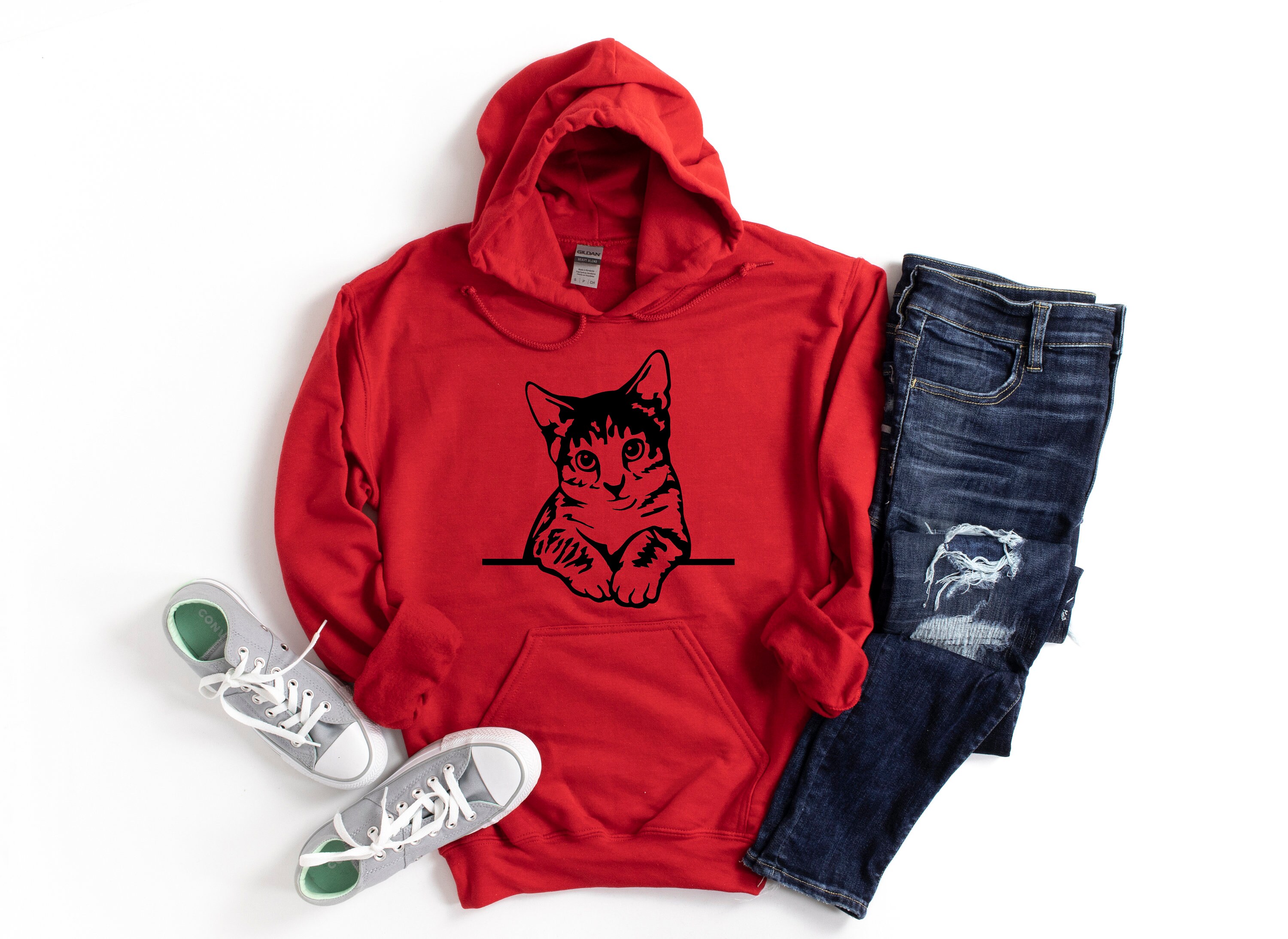 Cat Love Hoodie Cute Cat Hoodie Couple Hoodie Life with the | Etsy Cat Love Hoodie Cute Cat Hoodie Couple Hoodie Life with the | Etsy