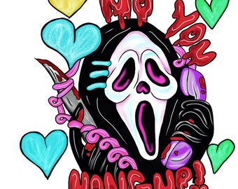 Just Chillin, Killin, Scream Inspired Art Print - Etsy