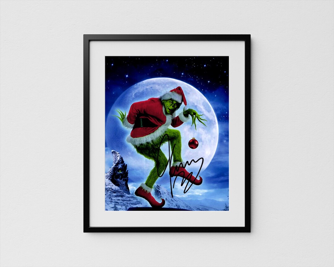 Jim Carrey Autograph the Grinch Signed Poster Authentic Signature With ...