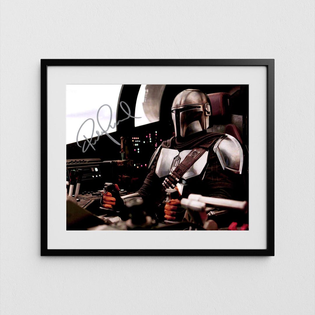 Pedro Pascal Autograph the Mandalorian Signed Star Wars Poster ...