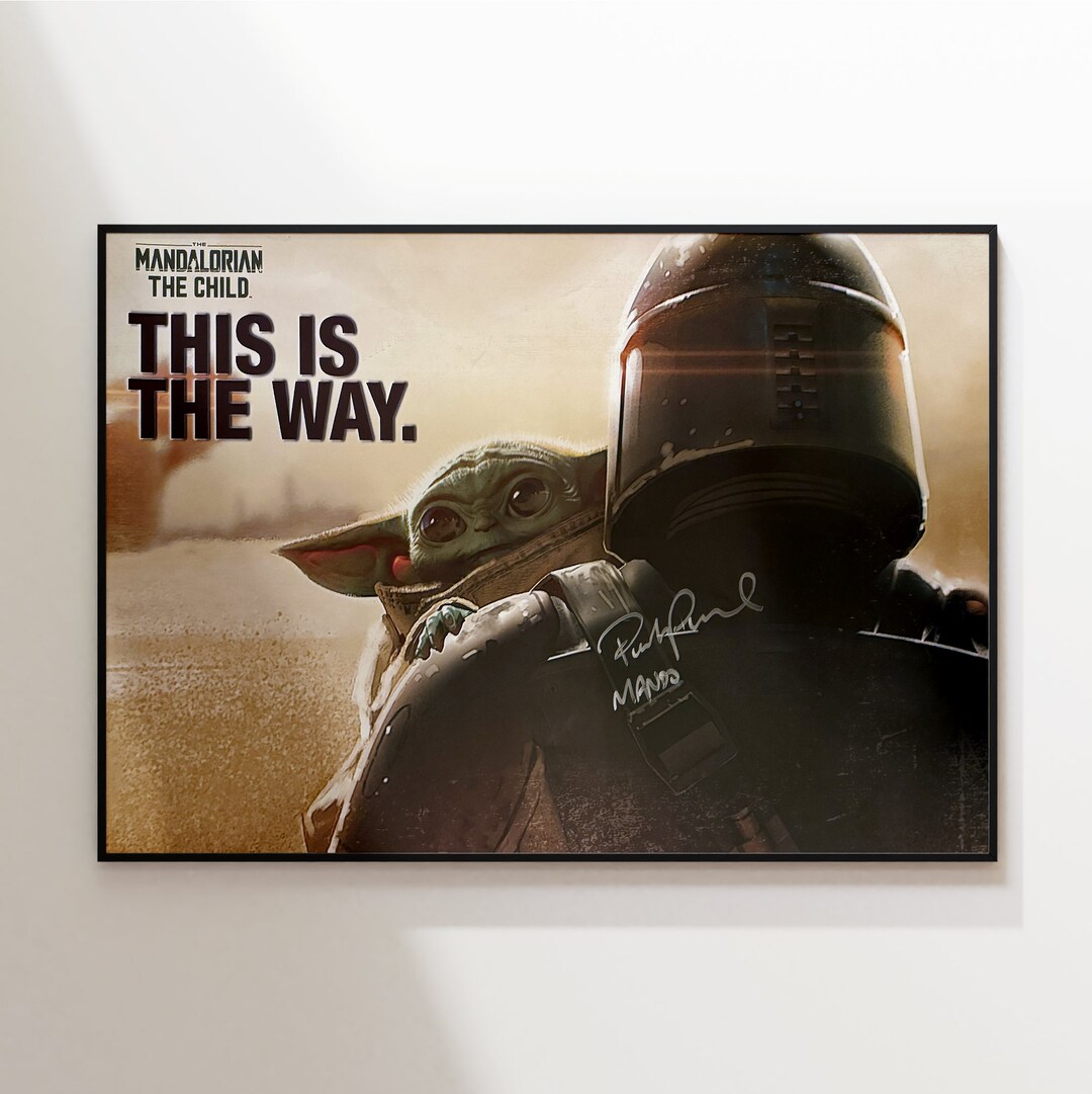 The Mandalorian Signed Poster Pedro Pascal Autograph 24x36 Inches ...