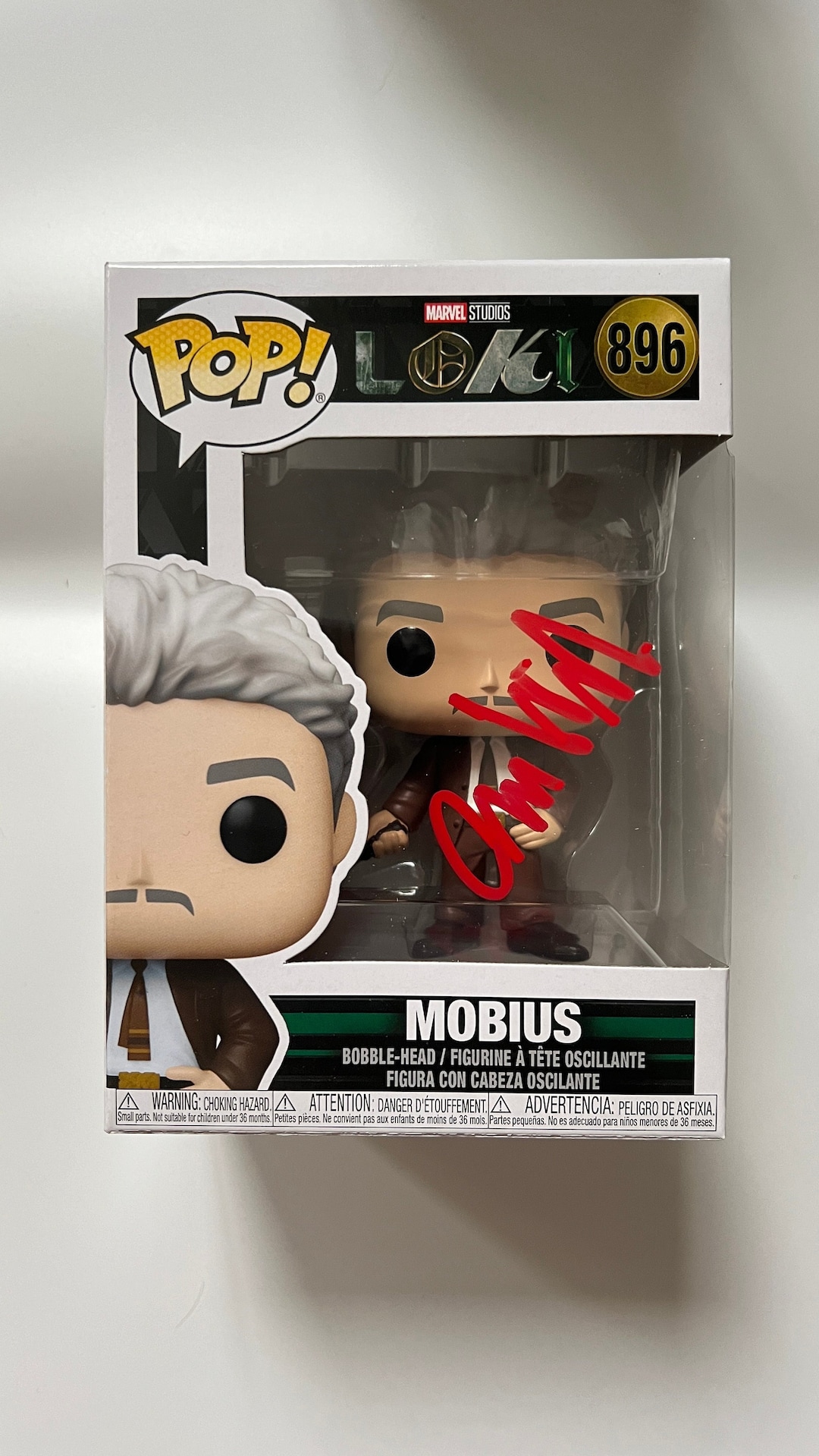 Mobius Autographed Funko Pop Loki Owen Wilson Signed Signature With COA ...