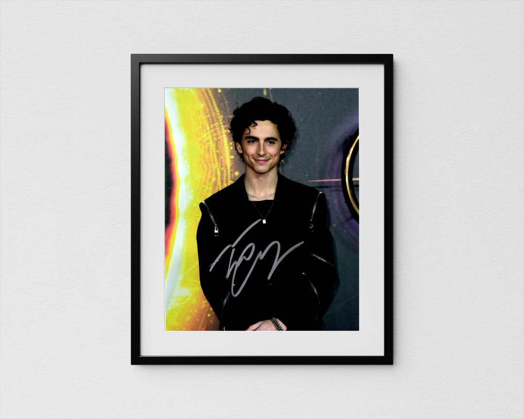 Timothée Chalamet Autograph Wonka Signed Poster Authentic Signature ...