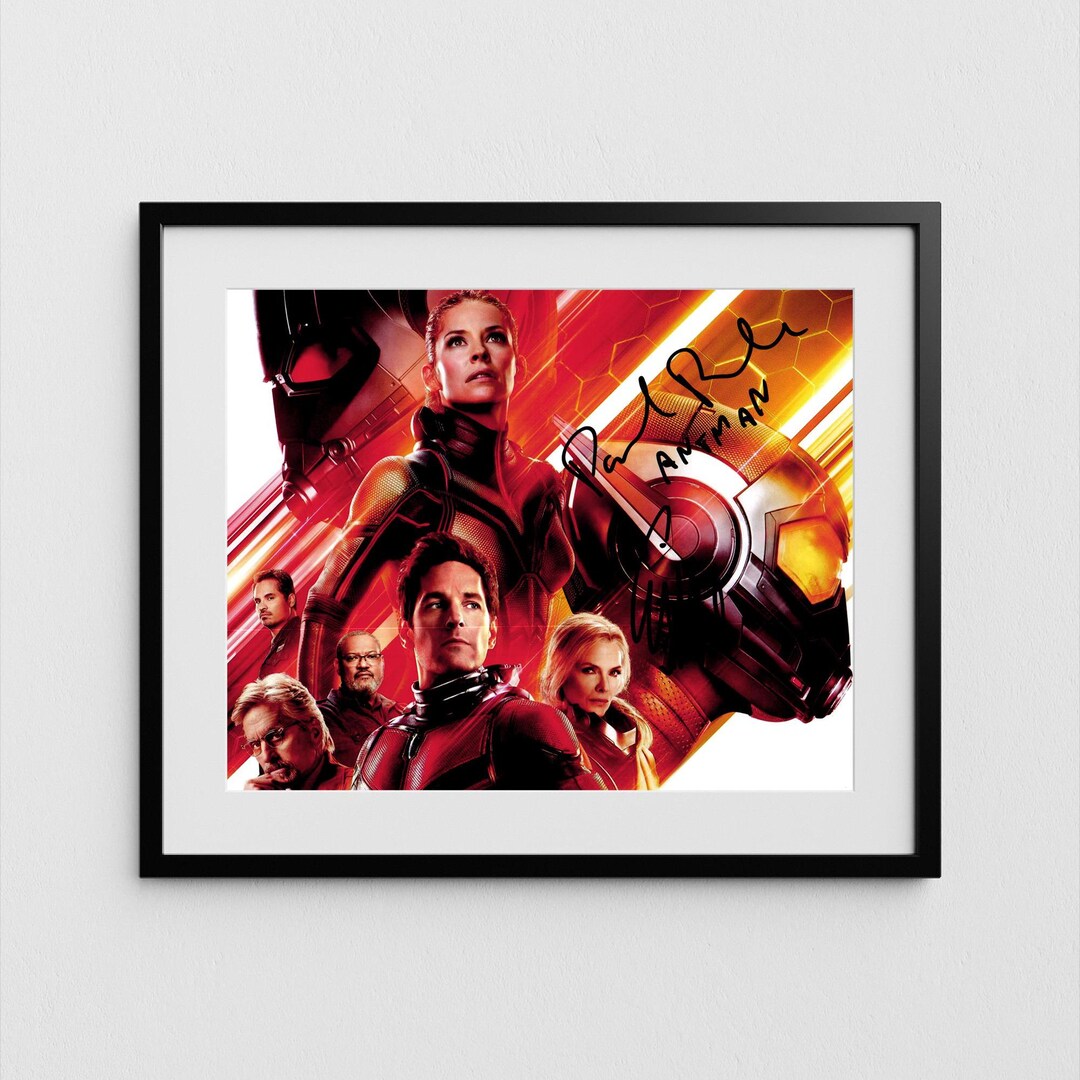 Paul Rudd + Evangeline Lilly Autograph Ant-mansigned Poster Wasp ...