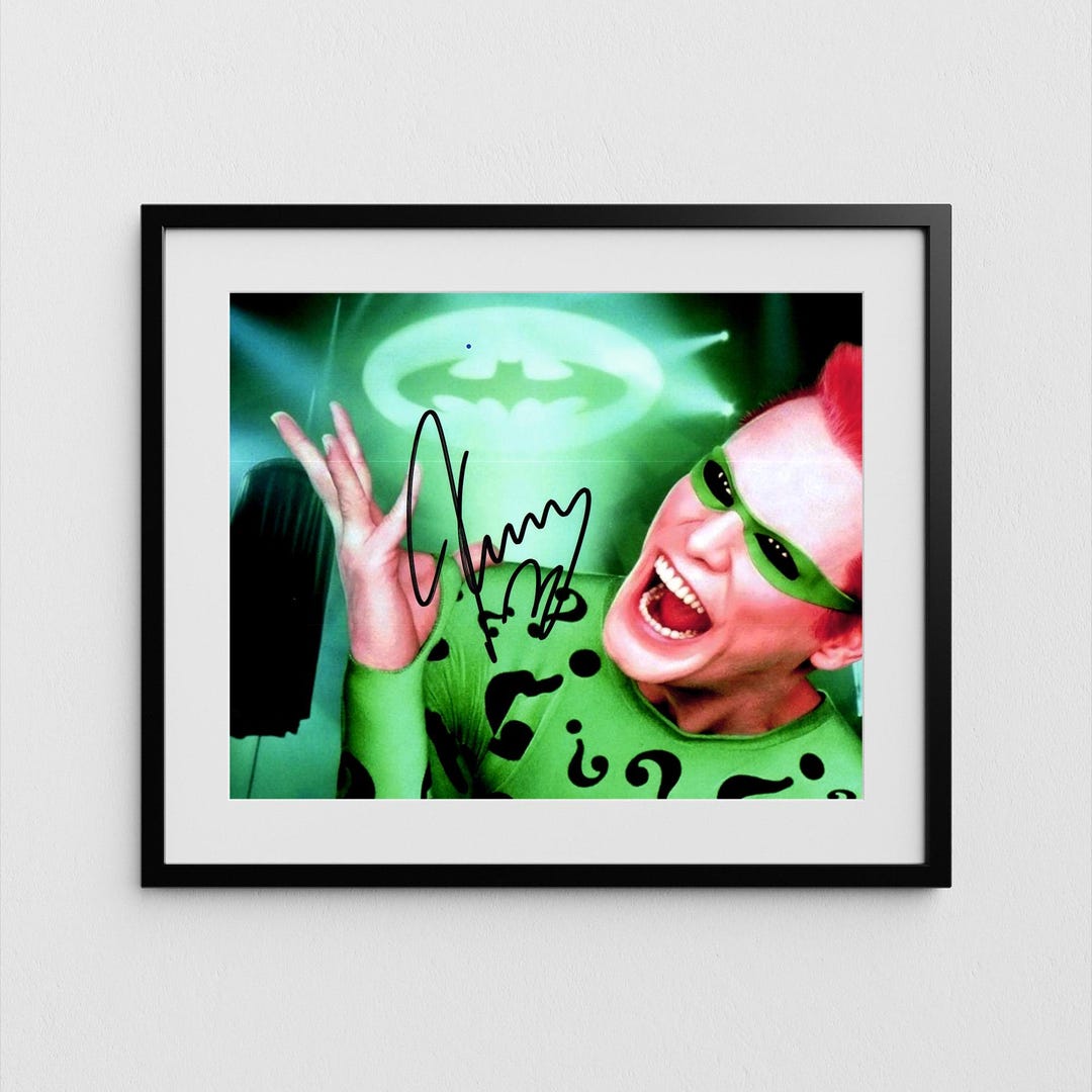 Jim Carrey Autograph Batman Forever Signed Poster the Riddler Authentic ...