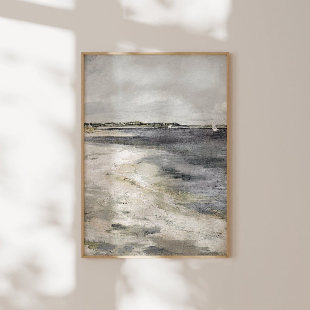 Seaside Escape Print Coastal Beachscape Art Sailing on the Horizon ...