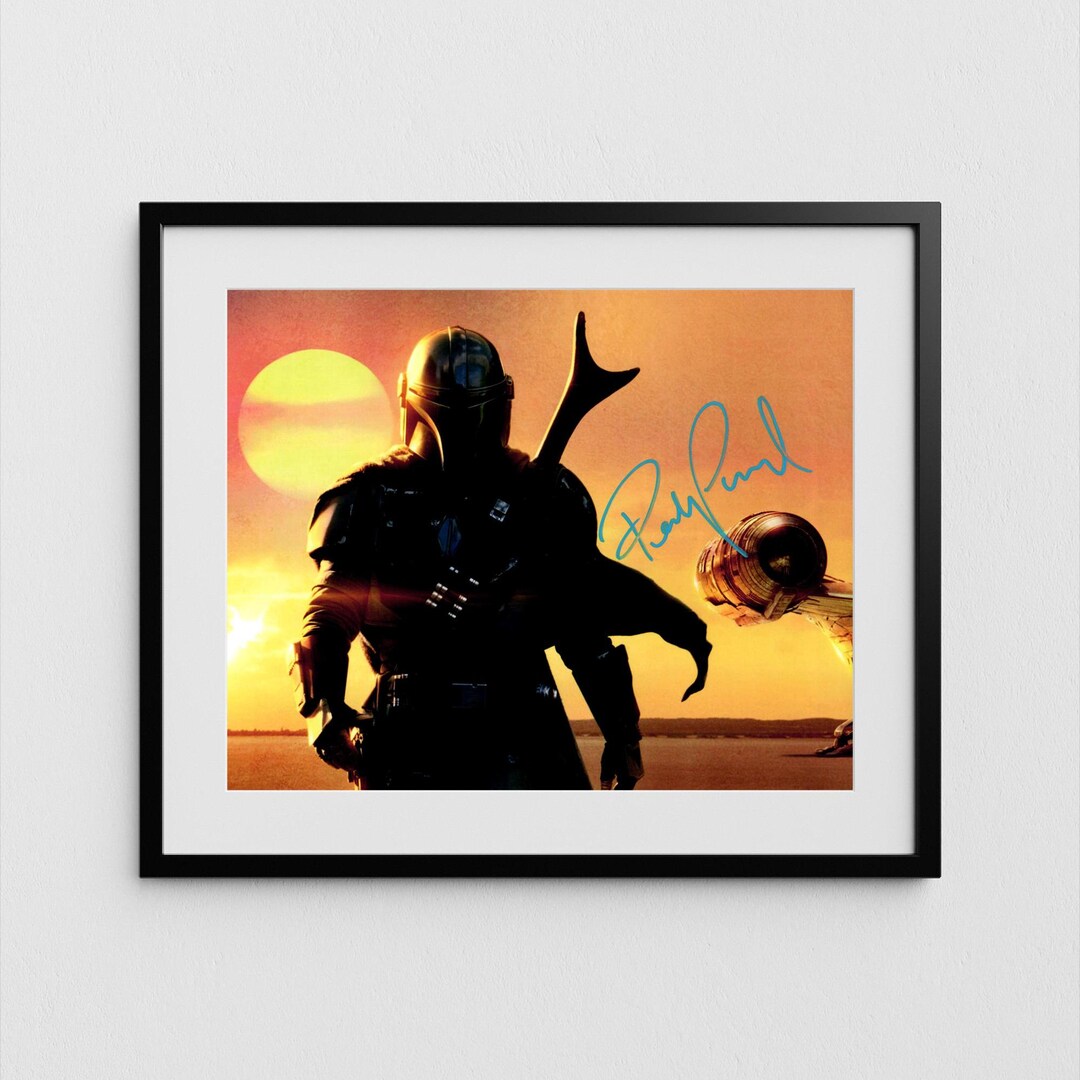 Pedro Pascal Autograph the Mandalorian Signed Star Wars Poster ...