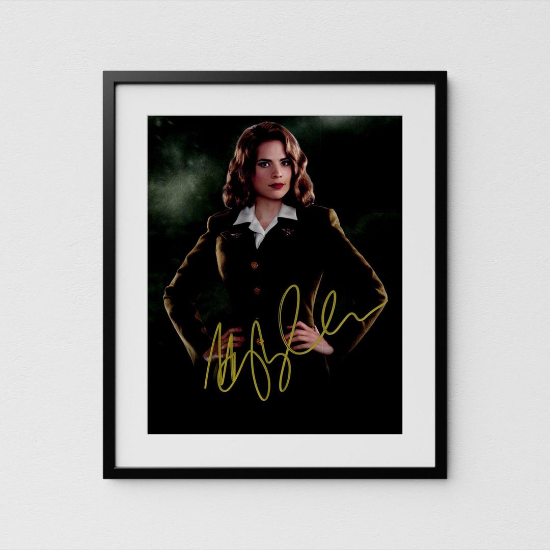 Hayley Atwell Autograph Captain America Signed Poster Agent Carter ...