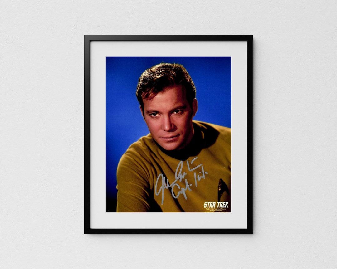 William Shatner Autograph Star Trek Signed Captain Kirk Poster ...