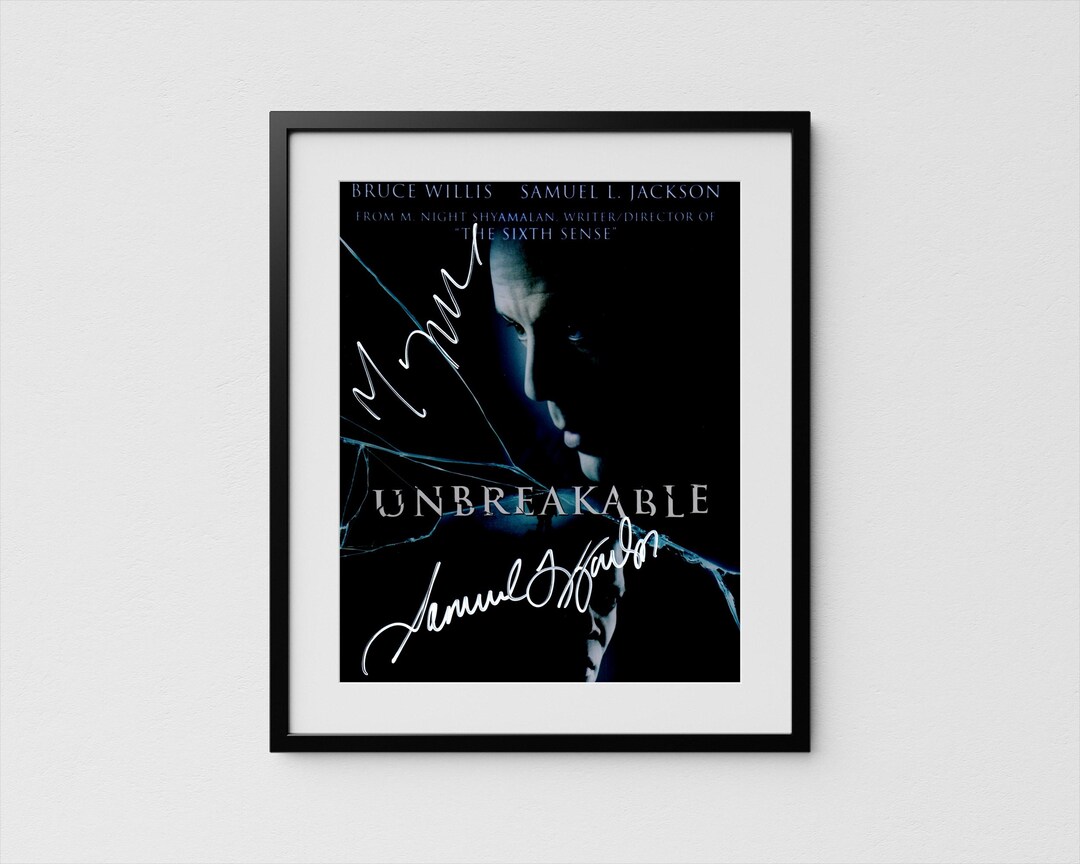 M. Night Shyamalan + Samuel L. Jackson Autograph Unbreakable Signed ...