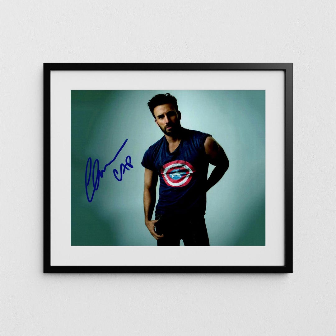 Chris Evans Autograph Captain America Signed Poster Avengers Authentic ...