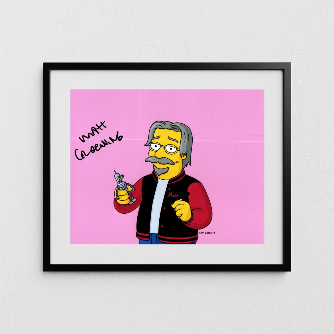 Matt Groening Autograph the Simpsons Signed Poster Authentic Signature ...