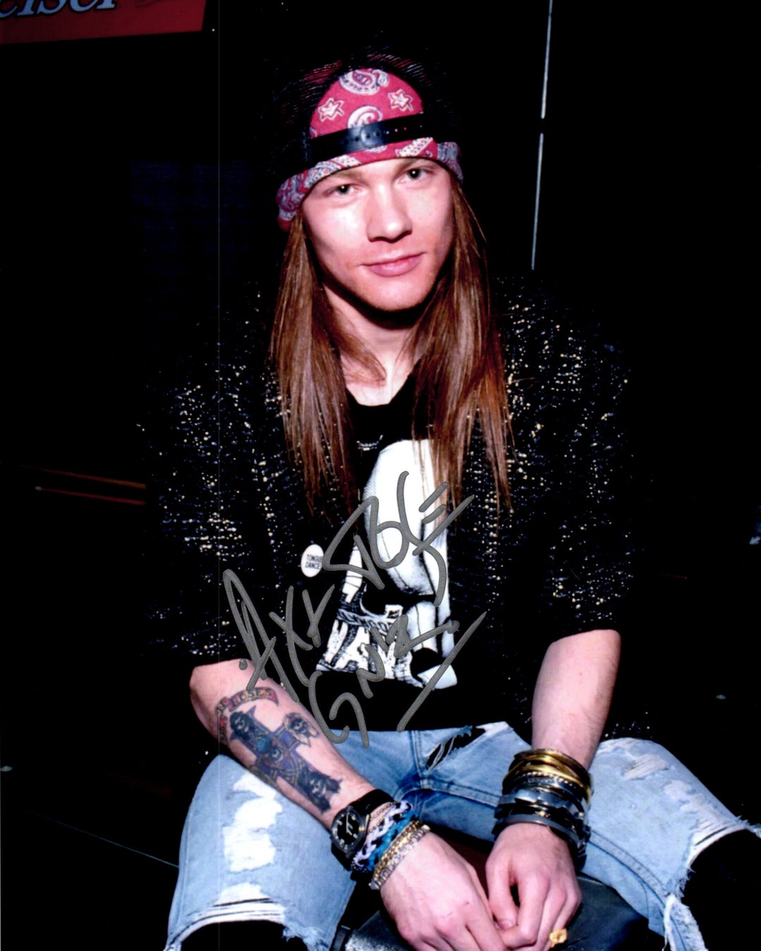 Axl Rose Autograph Guns'n'roses Authentic Signed Photo Signature With ...