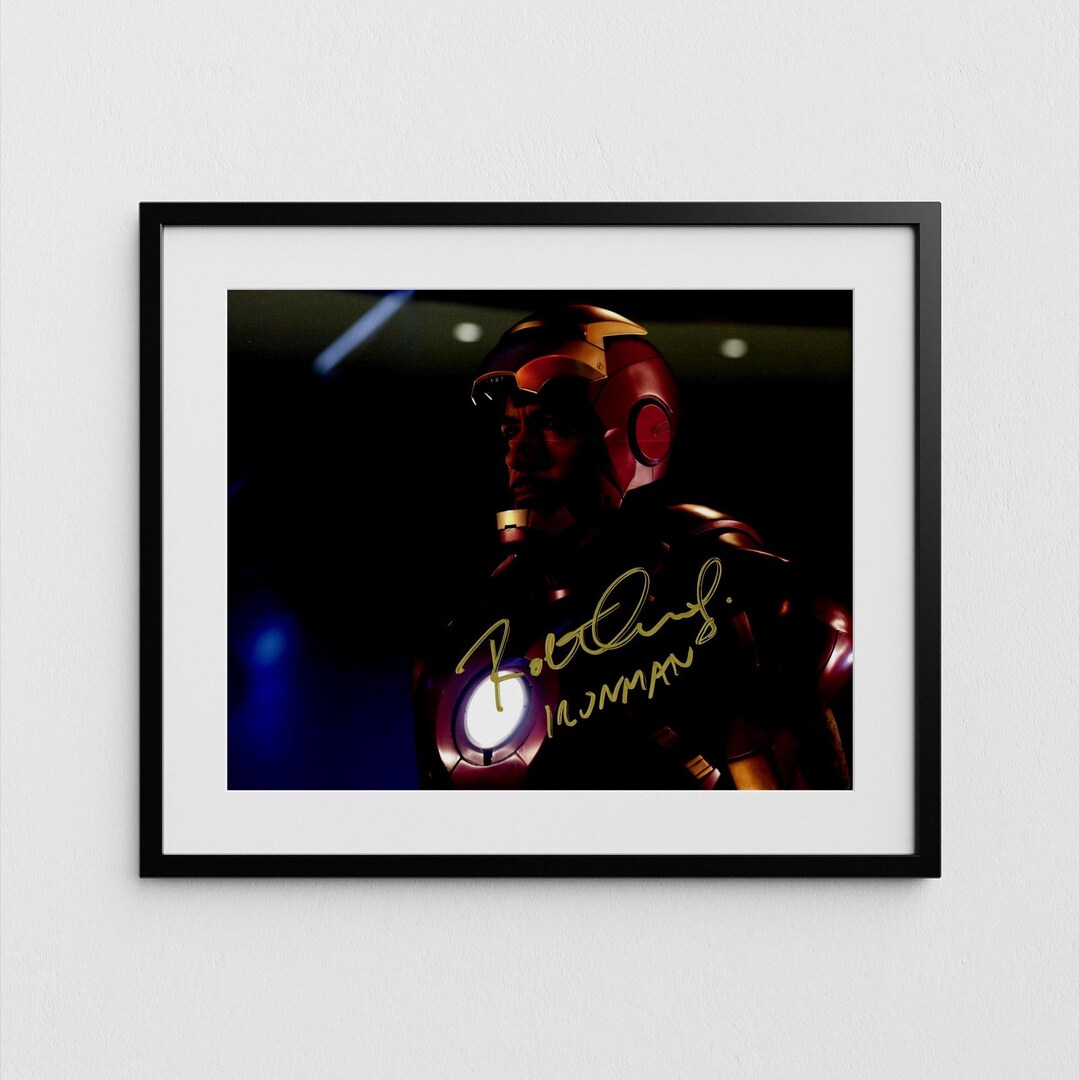 Robert Downey Jr Autograph Iron Man Signed Poster Tony Stark Authentic ...