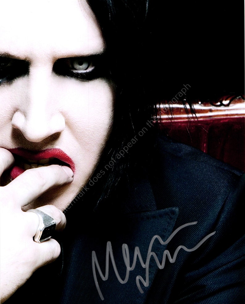Marilyn Manson Autograph Signed Photo 8x10 Signature With COA - Etsy
