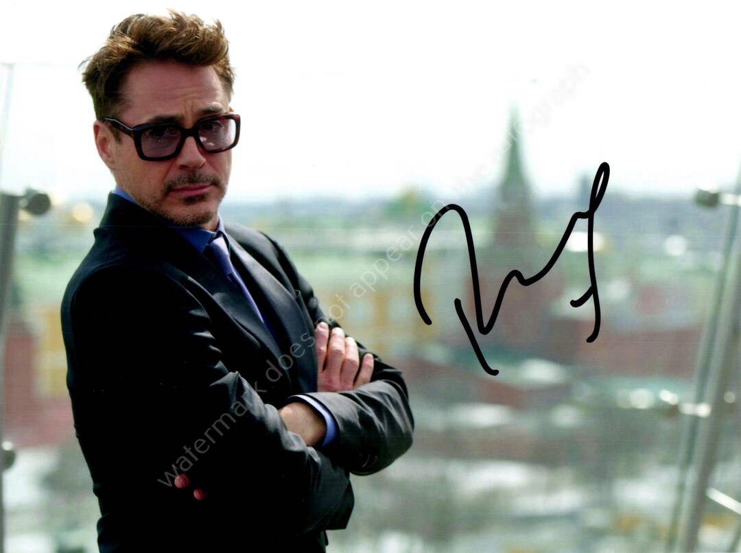 Robert Downey Jr Autograph Signed Photo 6x8 Signature With COA - Etsy