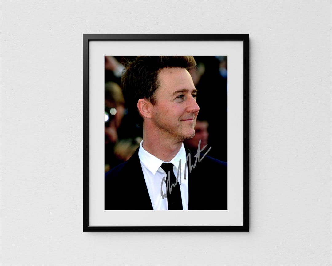 Edward Norton Signed Autograph Fight Club American History Poster ...