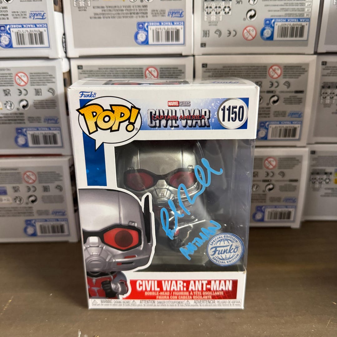 Paul Rudd Signed Funko Pop Marvel Avengers Autograph Ant-man Signature ...