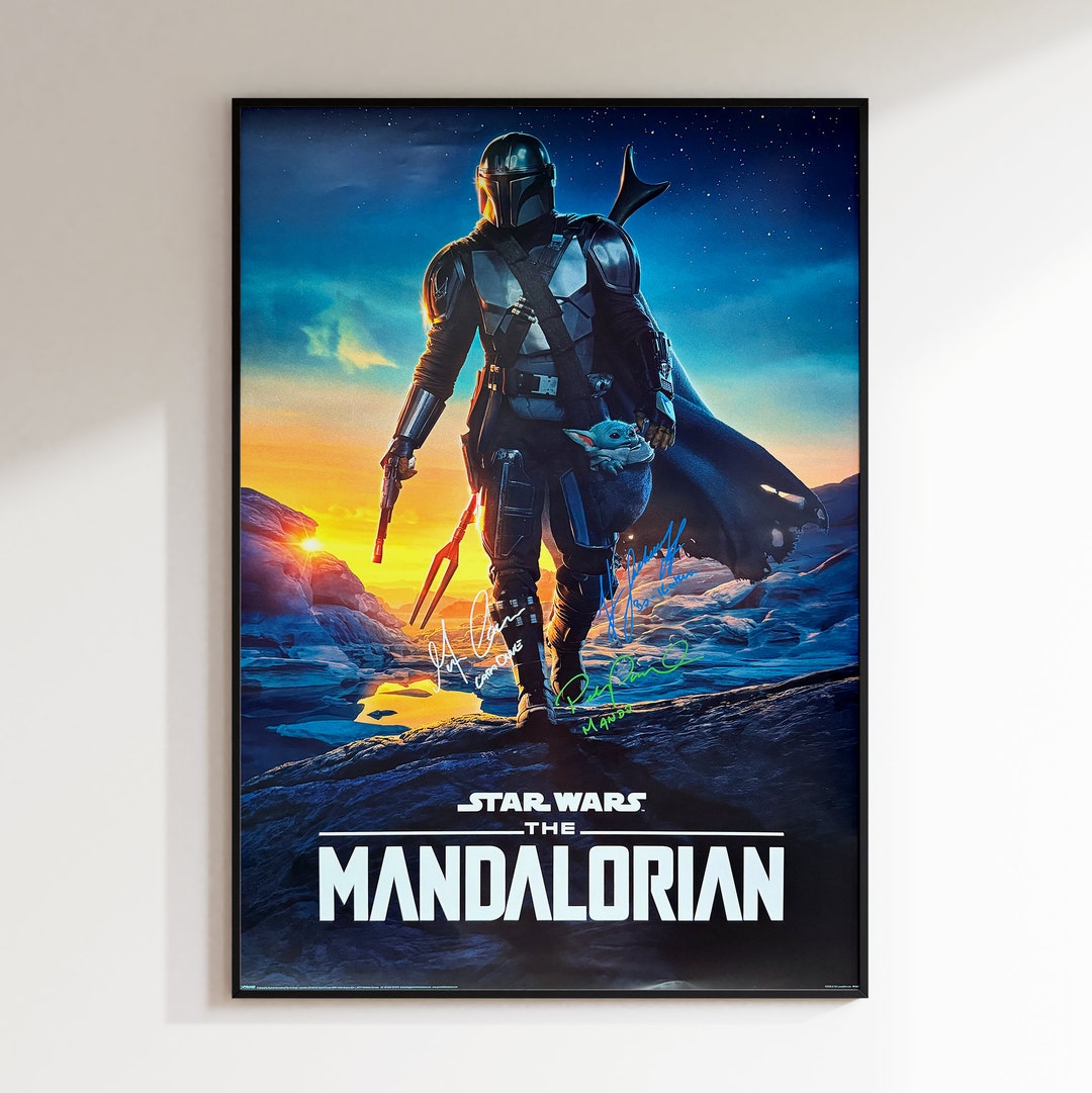 The Mandalorian Signed Poster | Pedro Pascal Katee Sackhoff Gina Carano ...