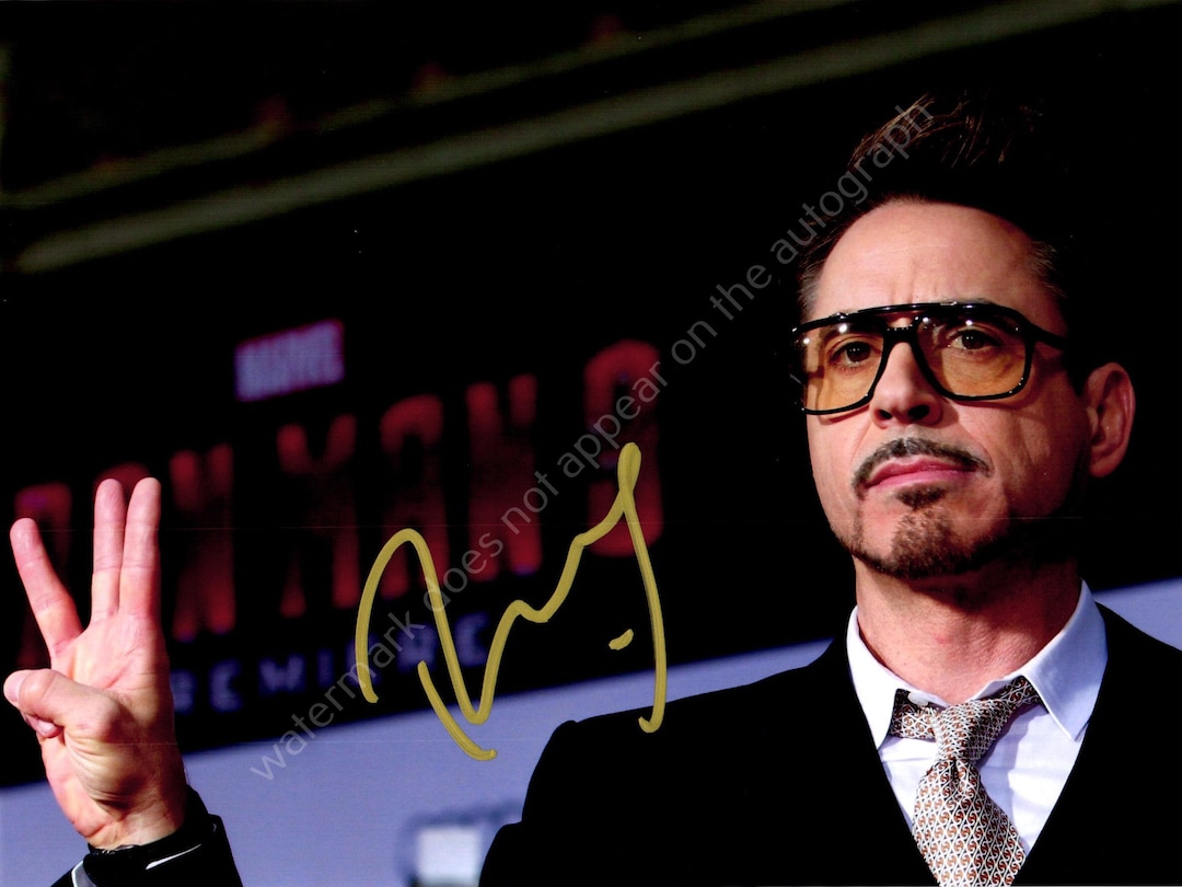 Robert Downey Jr Autograph Avengers Iron Man Signed Photo 6x8 Signature ...
