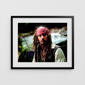 Johnny Depp Autograph Pirates of the Caribbean Signed Poster Jack ...